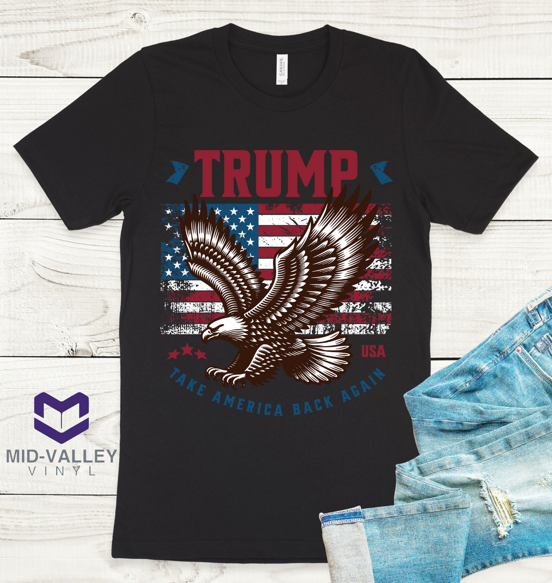 Trump Eagle Flag DTF – Mid Valley Vinyl